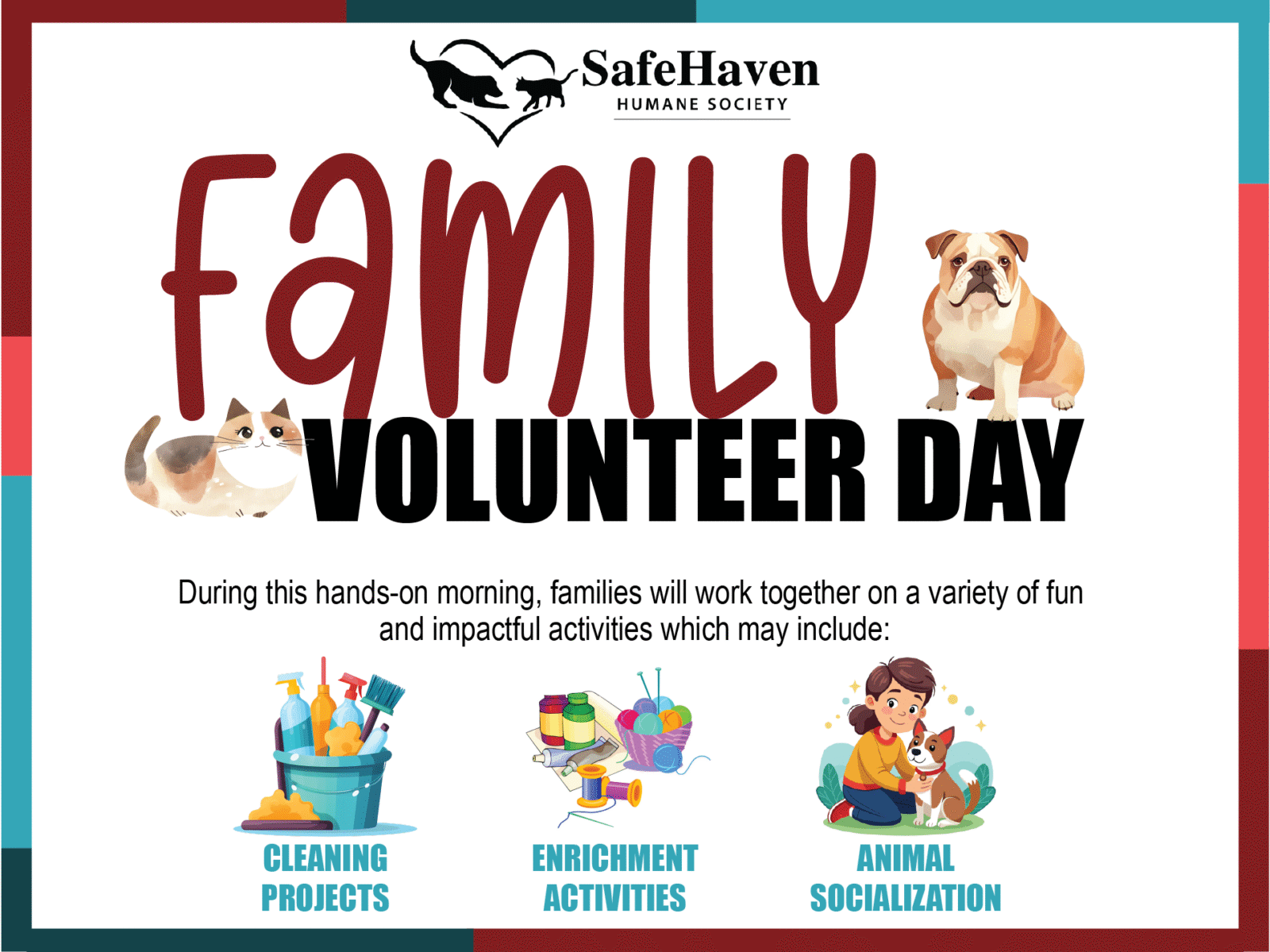 Family Volunteer Day - FULL - SafeHaven Humane Society